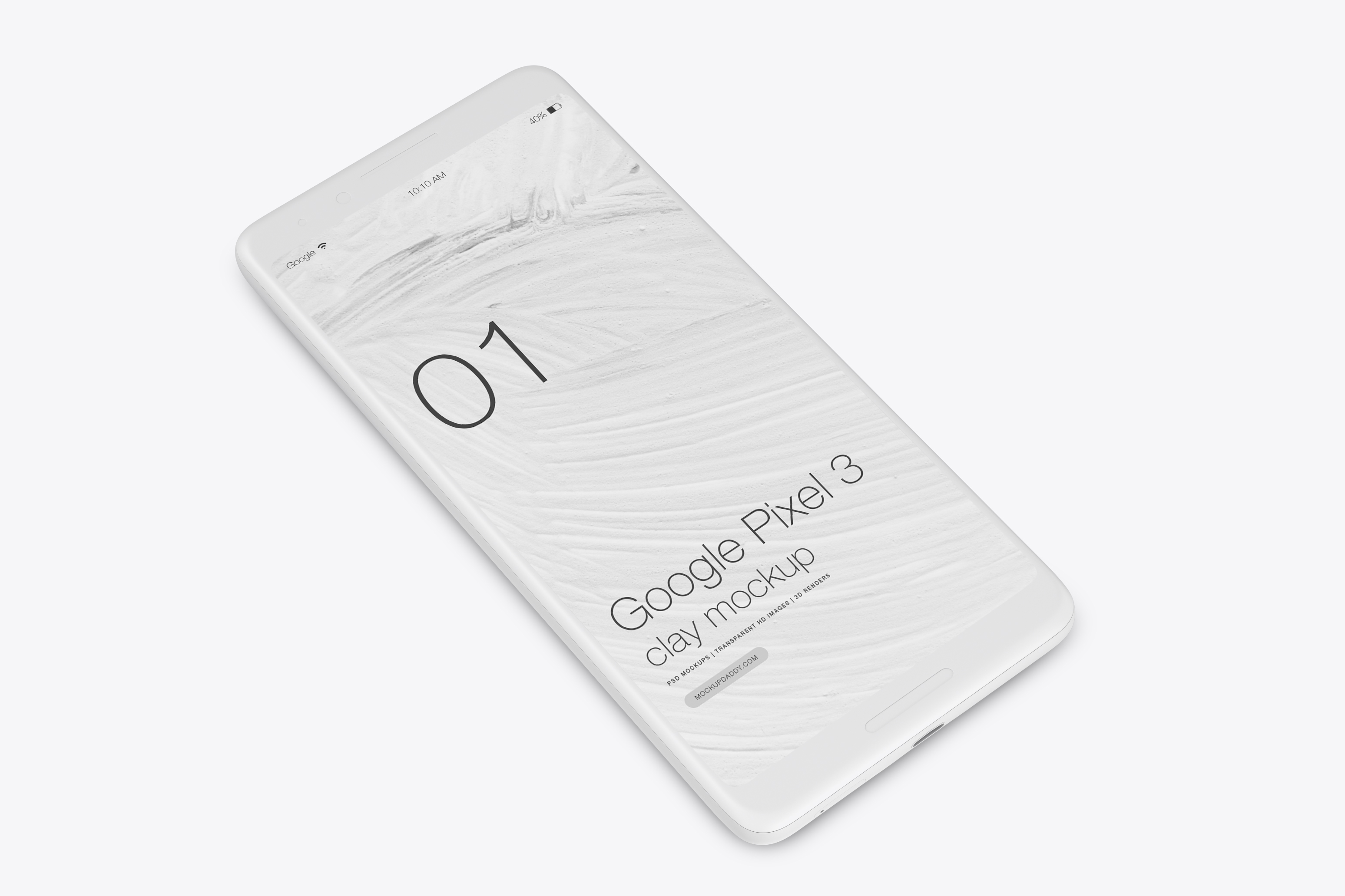 Google Pixel 3 Clay Mockup - Mockupdaddy